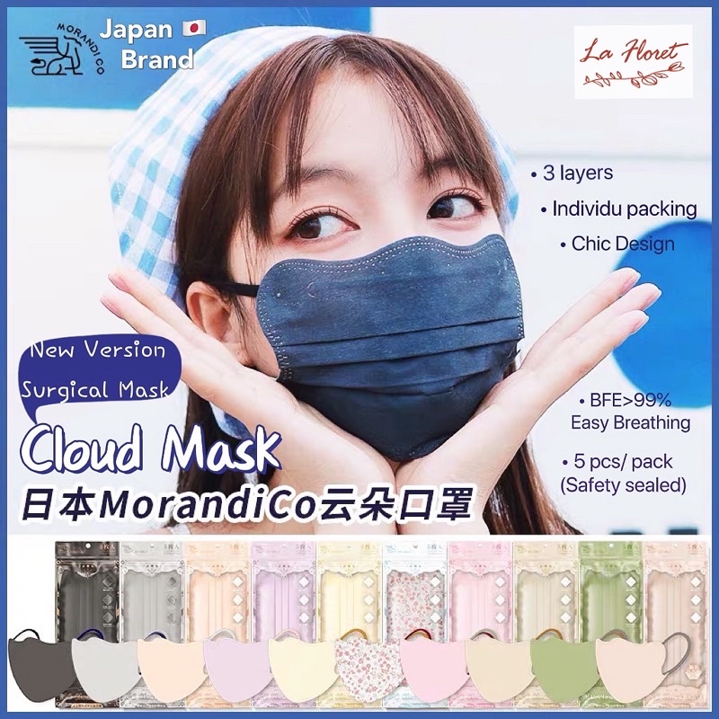 Jual New Ori Japan Morandi Disposable Mask (Masker Bahan Medis 3 ply ...