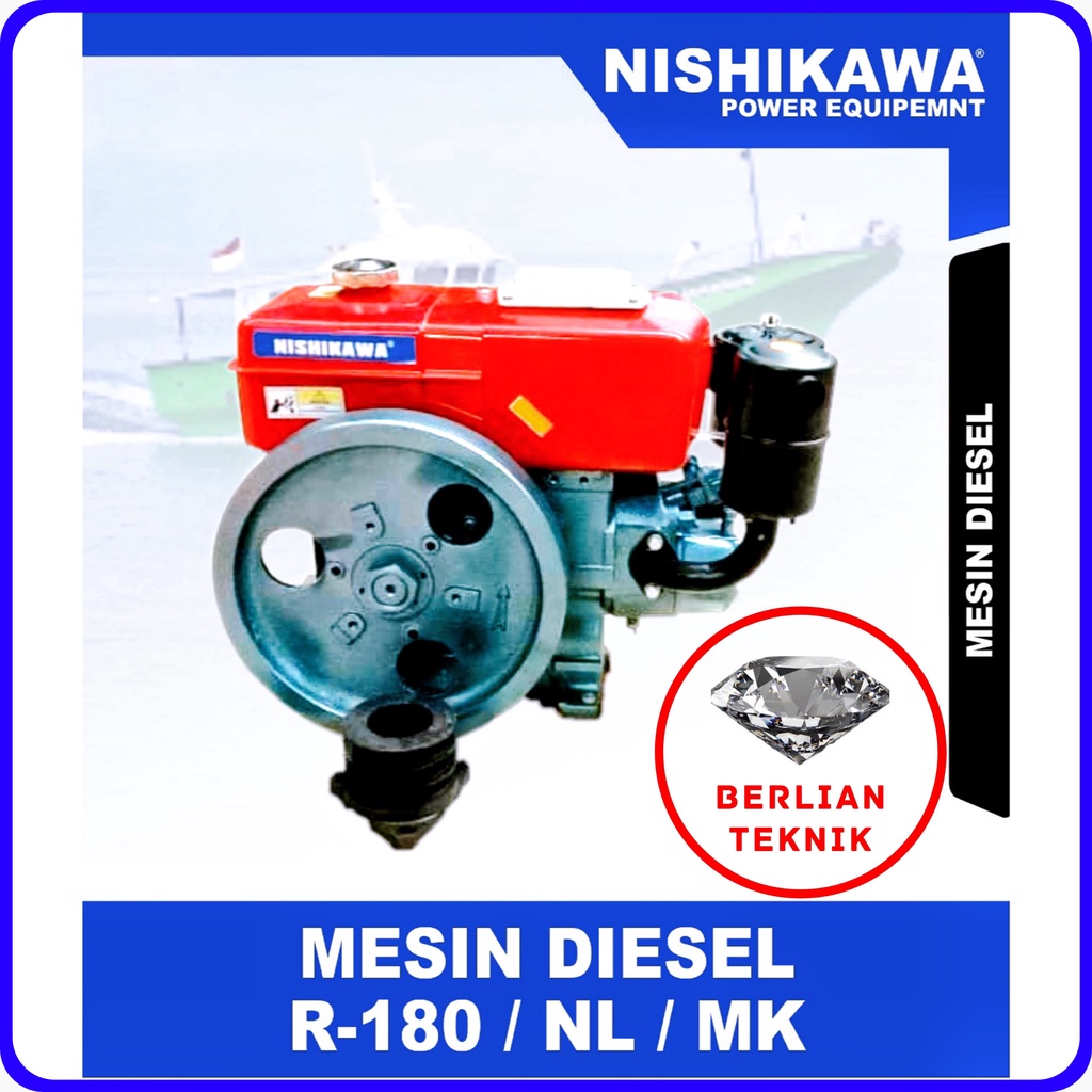 Jual Mesin Penggerak Solar Engine Diesel Nishikawa R180 / 8 HP Radiator Lampu | Shopee Indonesia