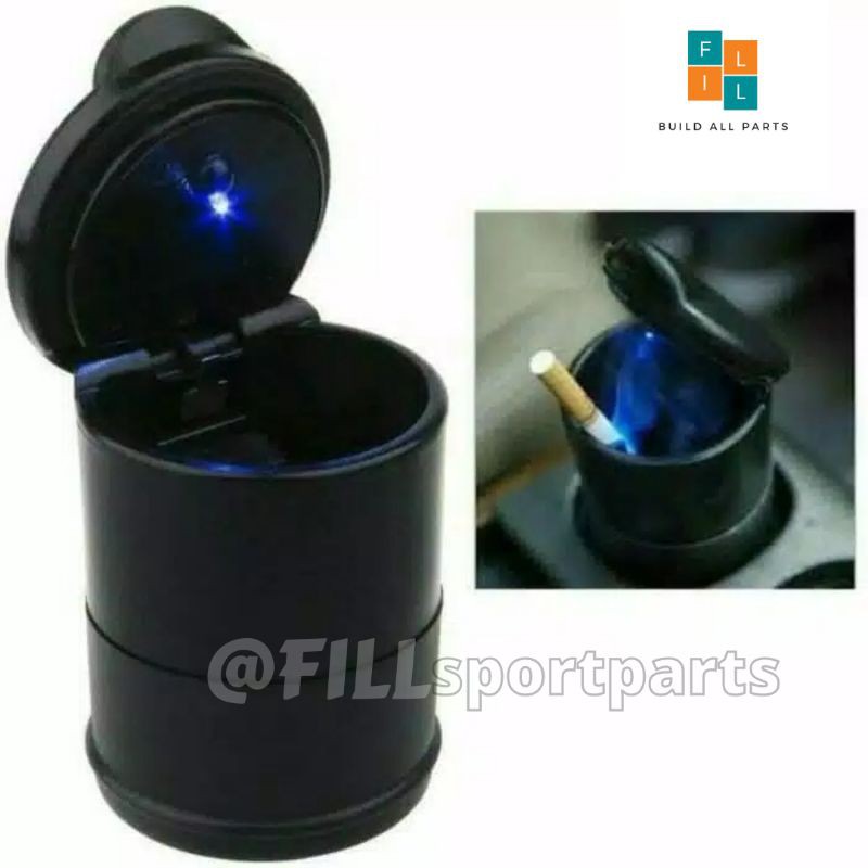 Jual ASBAK MOBIL DENGAN LAMPU LED / asbak tempat putung rokok / asbak ...