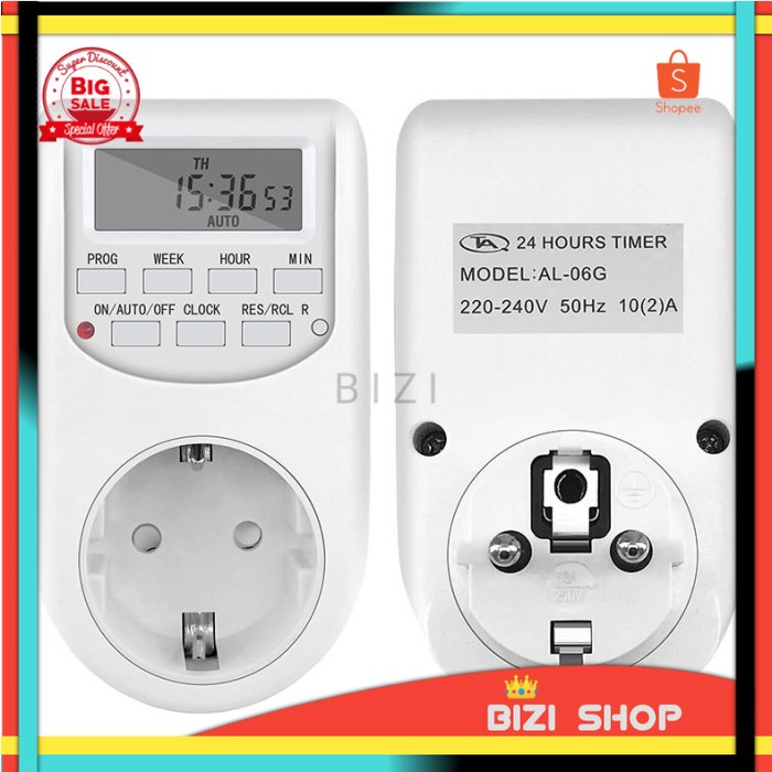 Jual Stop Kontak Listrik Digital Timer Switch automatis Programmable AL ...