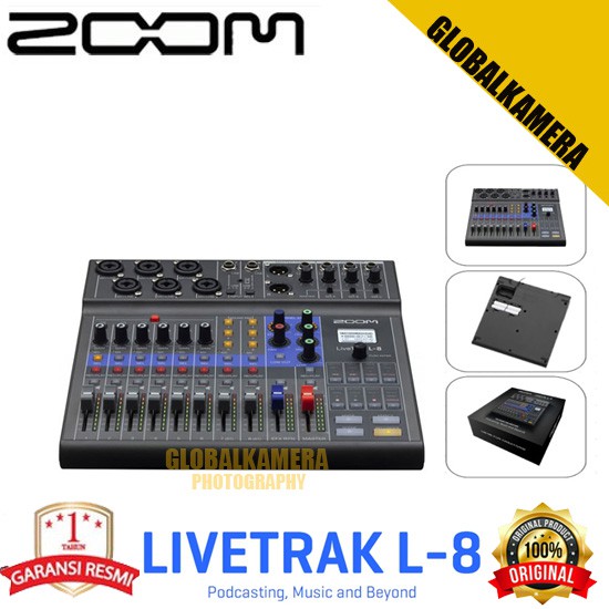 Jual Zoom LiveTrak L-8 Portable 8-Channel Digital Mixer and Multitrack ...