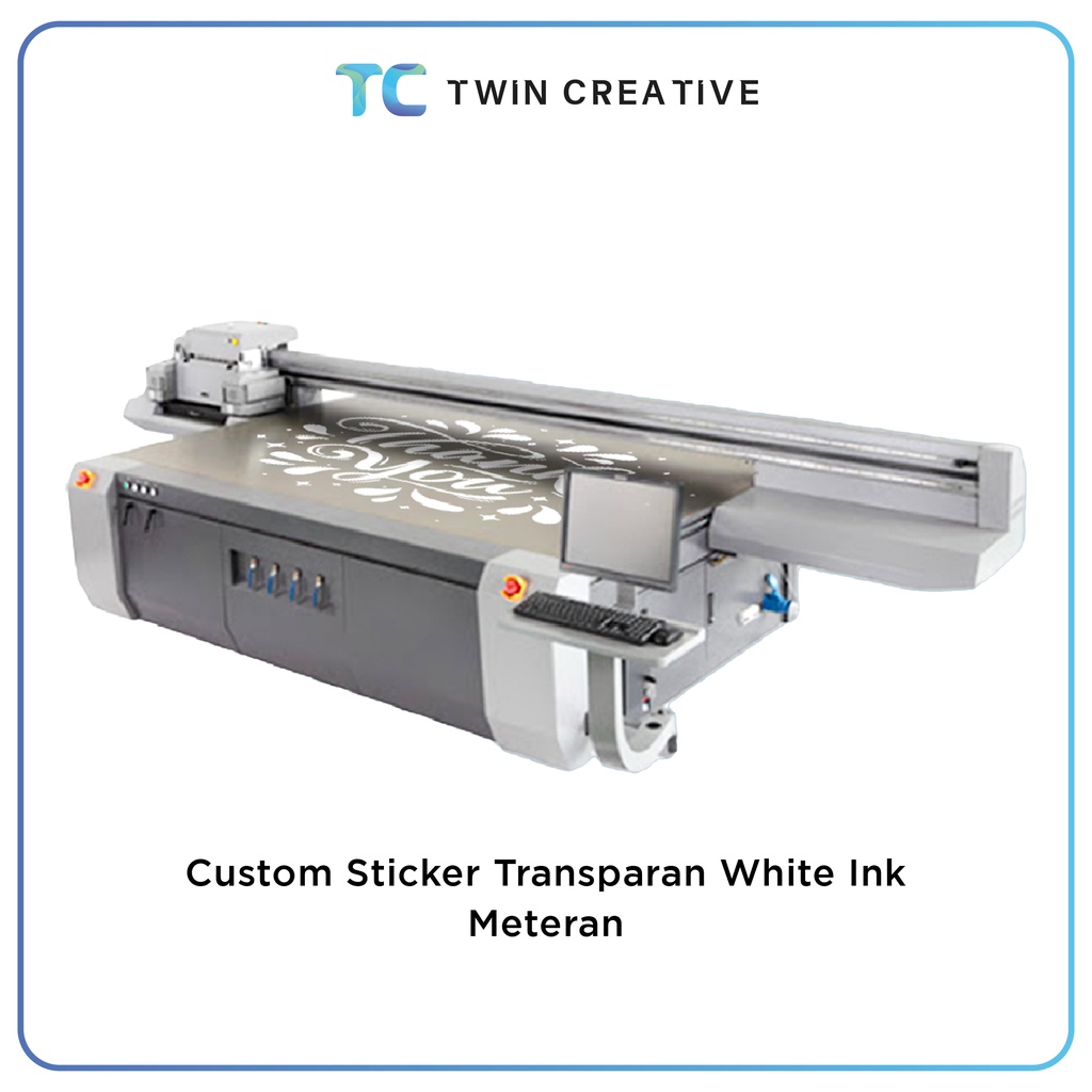 Jual Custom Cetak Sticker Transparan Tinta Putih Meteran - Transparan ...