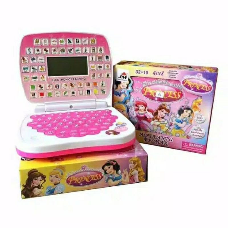 Jual mainan laptop komputer mini dengan layar & tanpa layar 4 bahasa ...