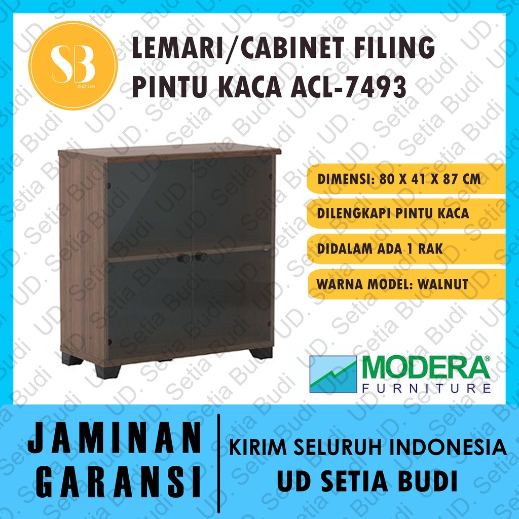 Jual Lemari Arsip / Filing Cabinet + Pintu Kaca Modera ACL-7493 A-Class ...