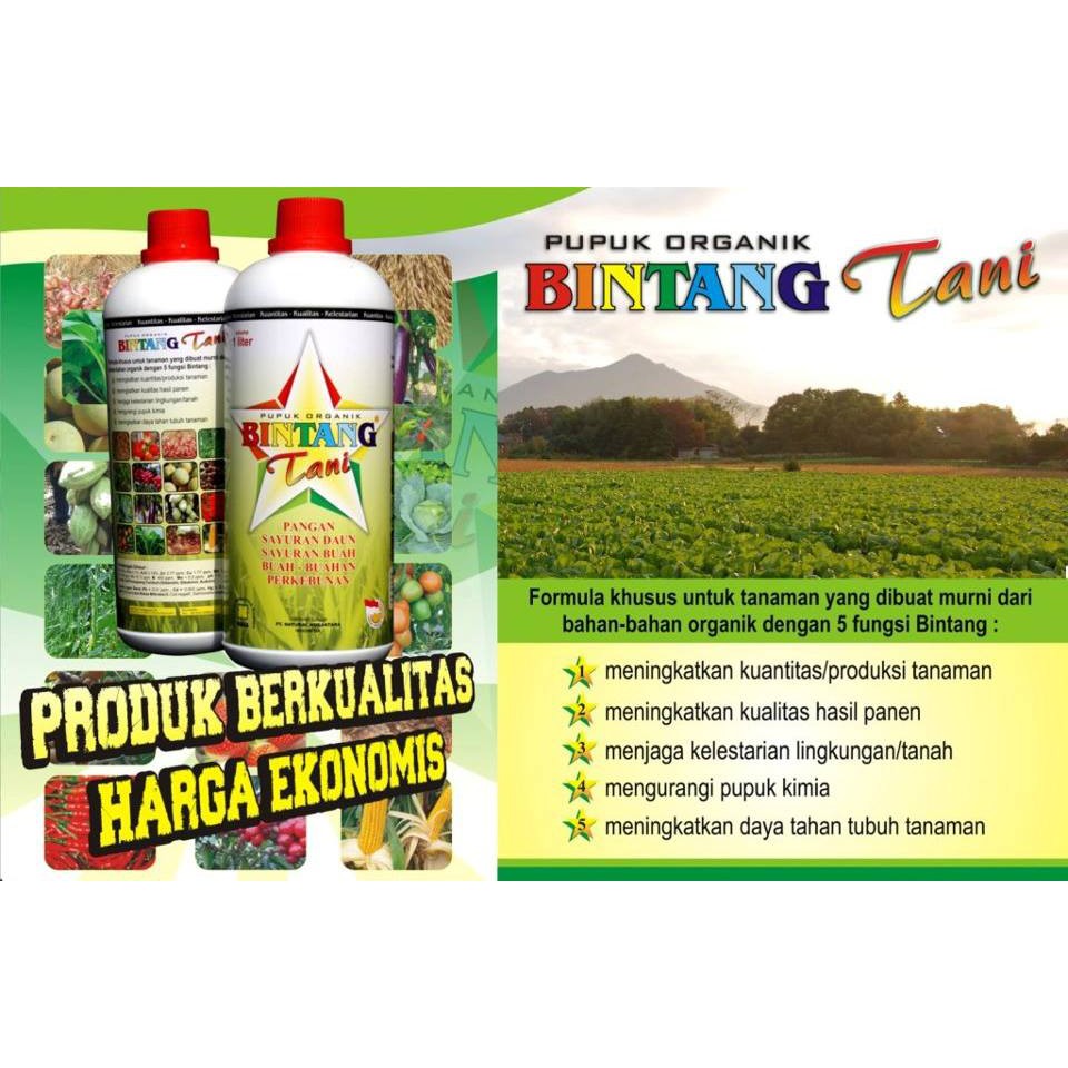 Jual [ASLI] - PUPUK ORGANIK BINTANG TANI MENINGKATKAN KUALITAS TANAMAN ...