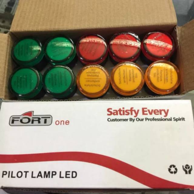 Jual Pilot lamp LED warna 24VDC 22mm merk Fort | Shopee Indonesia