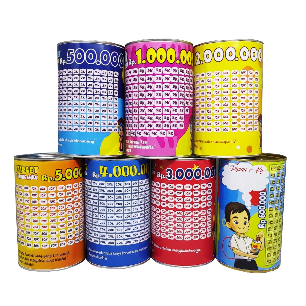 Jual Celengan Target Buka Tutup / Celengan Kartun Anak Tabel Tabungan ...