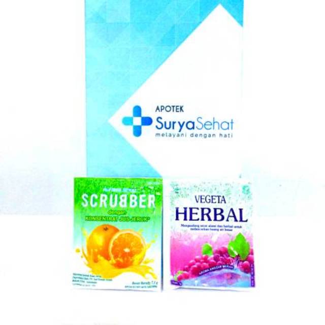 Jual Scrubber Vegeta Jeruk Sachet / Vegeta Herbal Sachet | Shopee Indonesia
