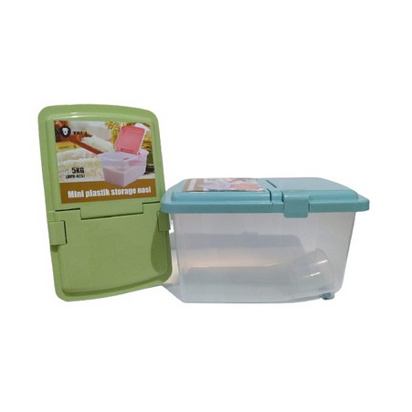 Jual Mini Plastik Storage Nasi 5KG Kotak RICE BOX Mini Plastik Tutup ...