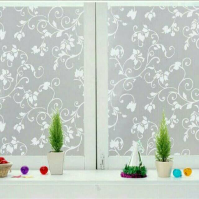 Jual Stiker/sticker kaca motif batik putih 459 | Shopee Indonesia