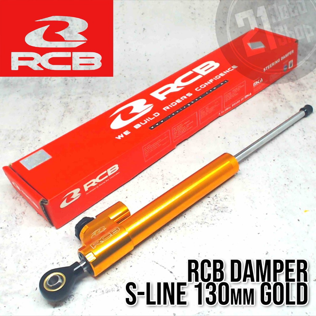 Jual Damper Stabilizer Stang RCB S-Line 130mm GOLD Steering 21motoshop ...