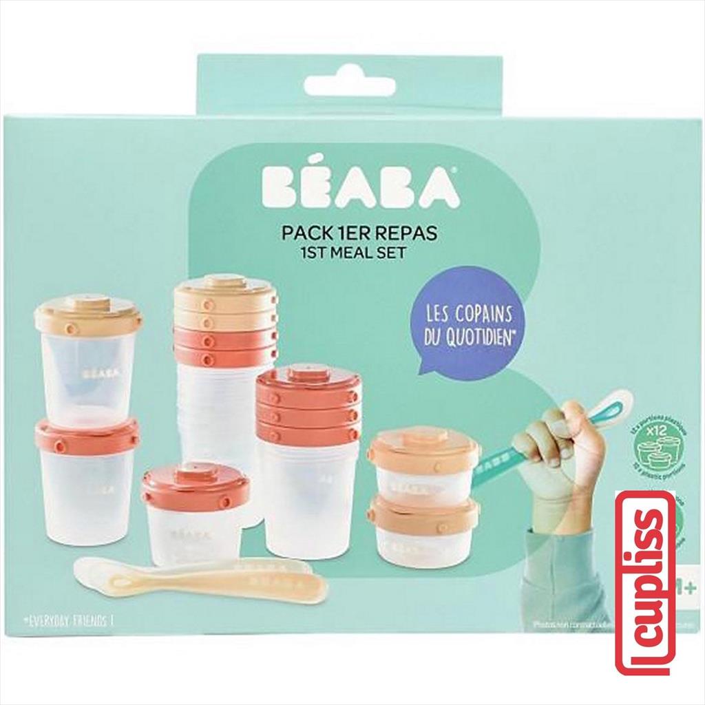 Jual BEABA 1st Meal Set Portion Spoon Nude Wadah Makan MPASI | Shopee ...