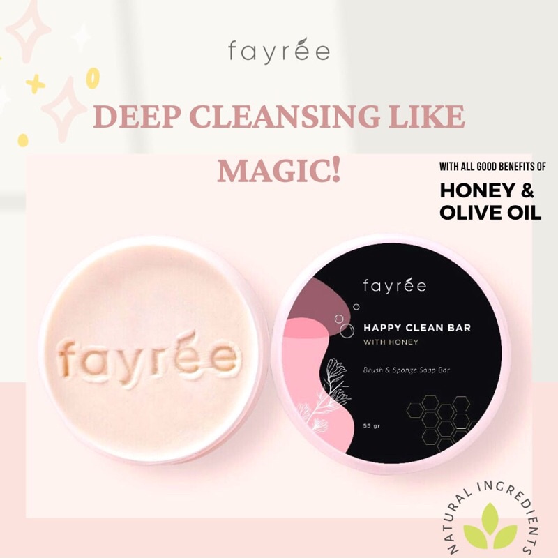 Jual Fayree Happy Clean Bar With Honey / Sabun Kuas dan Beauty Blender ...