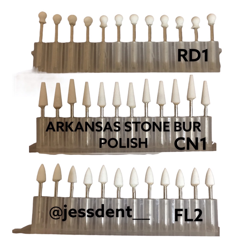 Jual BUR ARKANSAS UTIH POLES ARKANSAS POLISHING GIC DENTAL WHITE STONE ...