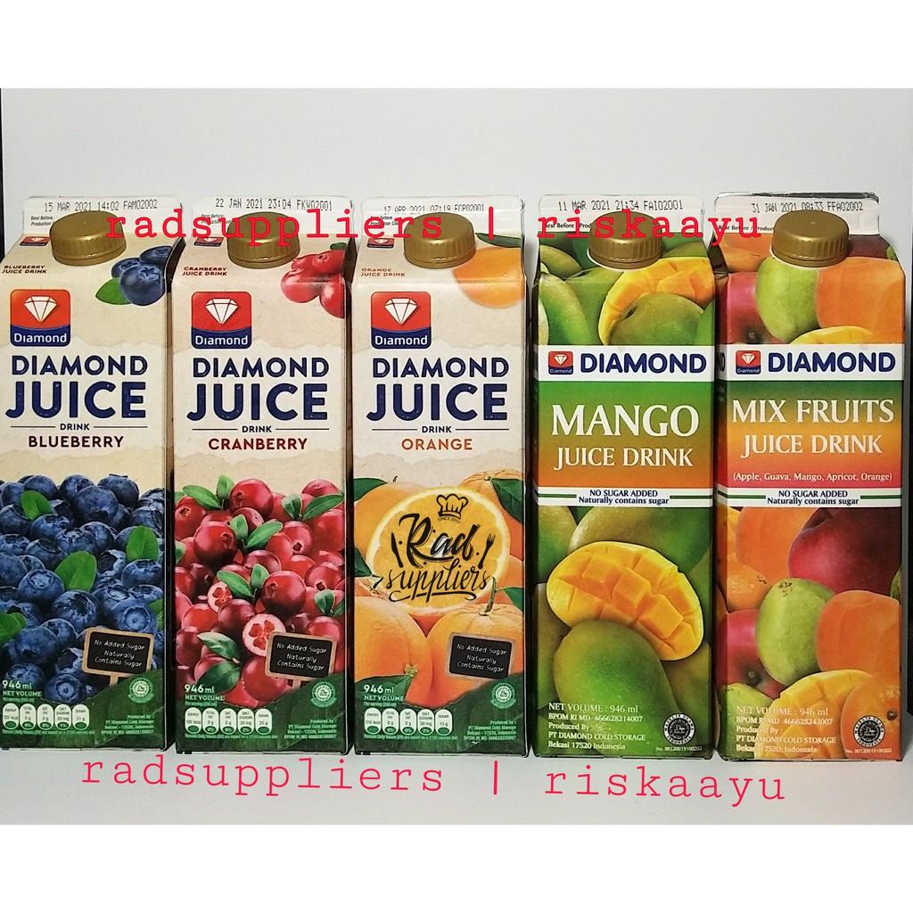 Jual Diamond Juice UnSweet 946ml kemasan Karton, Penyimpanan wajib ...
