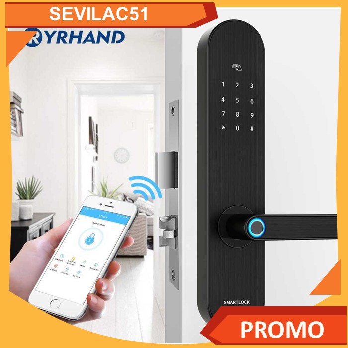 Jual Gagang Pintu otomatis Intelligent Biometric Fingerprint Unlock ...