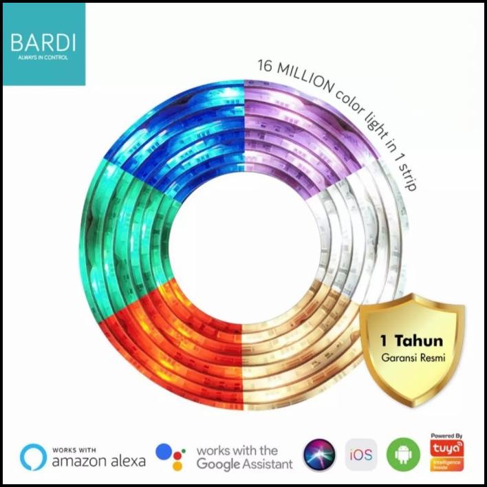 Jual Bardi Lampu Led Strip Rgbww 2 Meter Wifi Automation Wireless ...