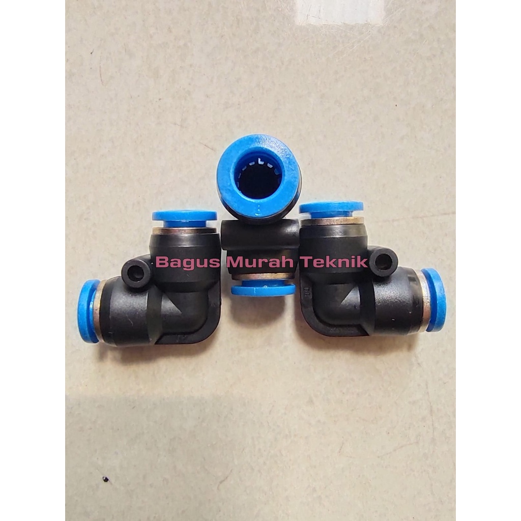 Jual Fitting Pneumatic PV 8mm Union Elbow Connector Fitting Angin PV 8mm | Shopee Indonesia