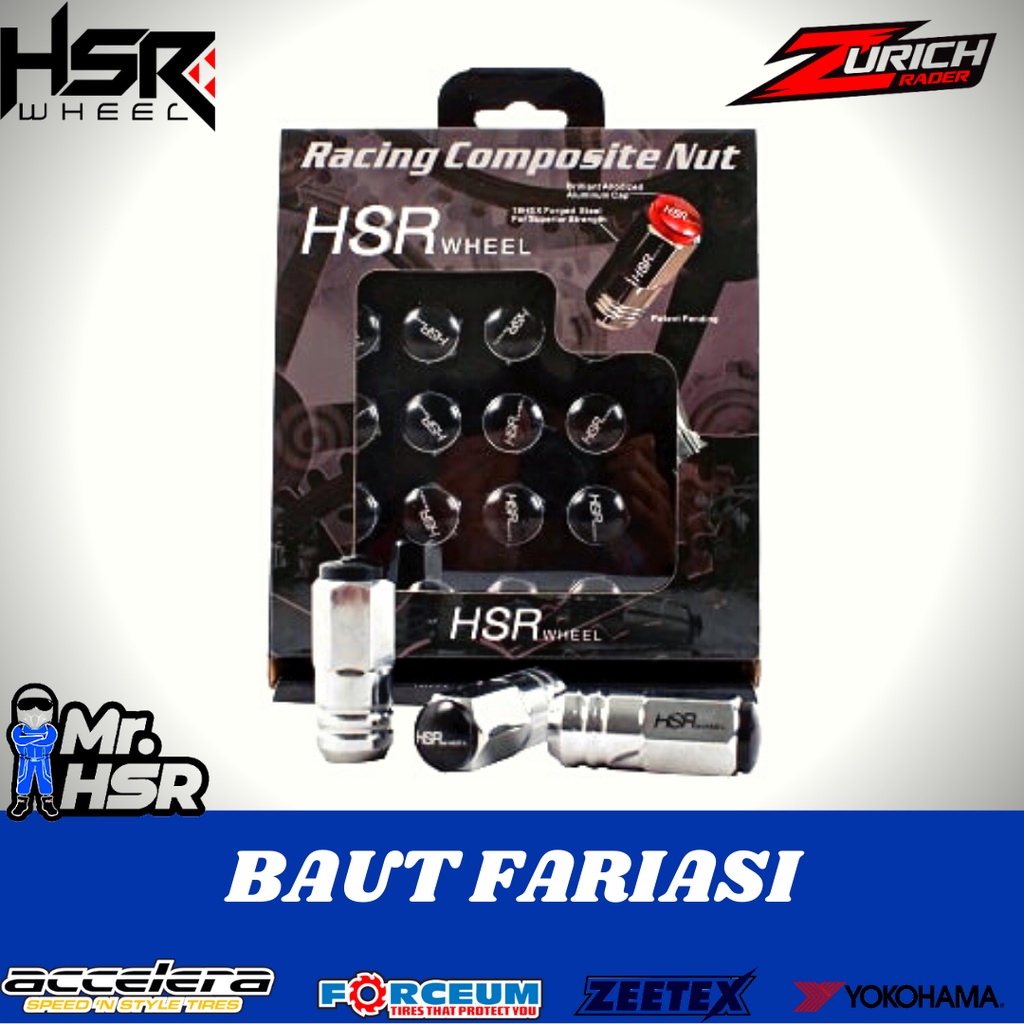 Jual BAUT MUR RODA RACING WARNA HITAM UKURAN ULIR 1,5 UNTUK TOYOTA ...