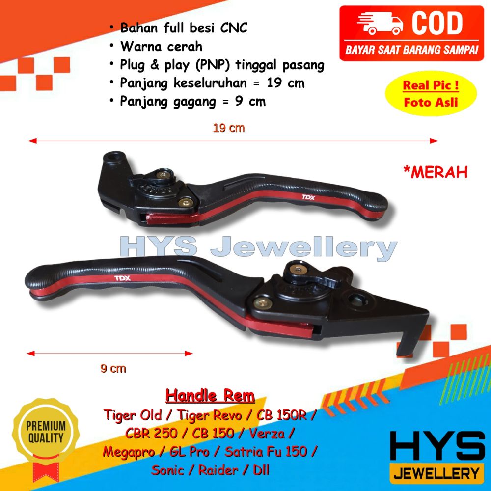 Jual [COD] Handle Rem dan Kopling TIGER REVO / CB150R NEW / CBR 250 ...