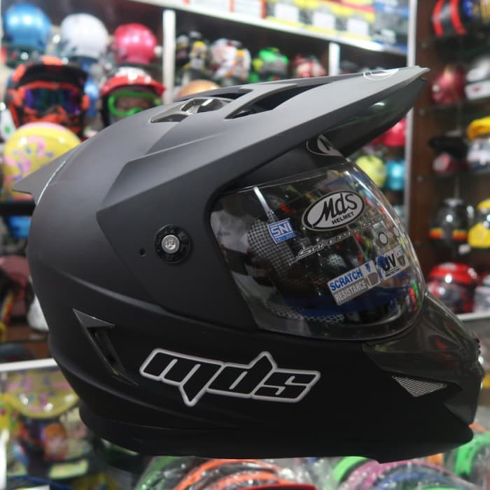 Jual LIMITED EDITION !! Helm Full Face MDS Super Pro Solid Black Doff ...
