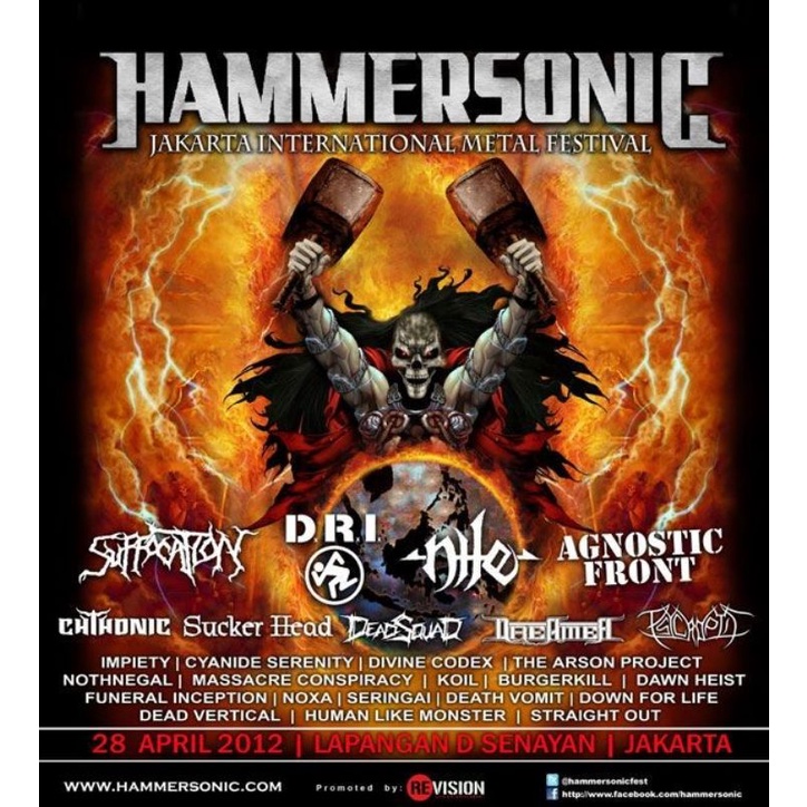 Jual HAMMERSONIC poster pamflet band punk metal cadas riot hiasan ...
