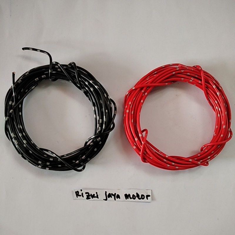 Jual Kabel listrik kabel body bintik-bintik motor 0,85 tembaga murni 5 METER | Shopee Indonesia