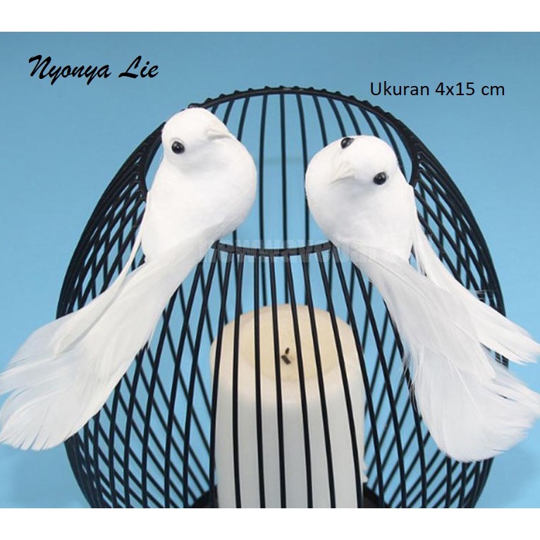 Jual CCA08 Topper Dove Miniatur Burung Merpati Hiasan Kue Dekor Taman ...