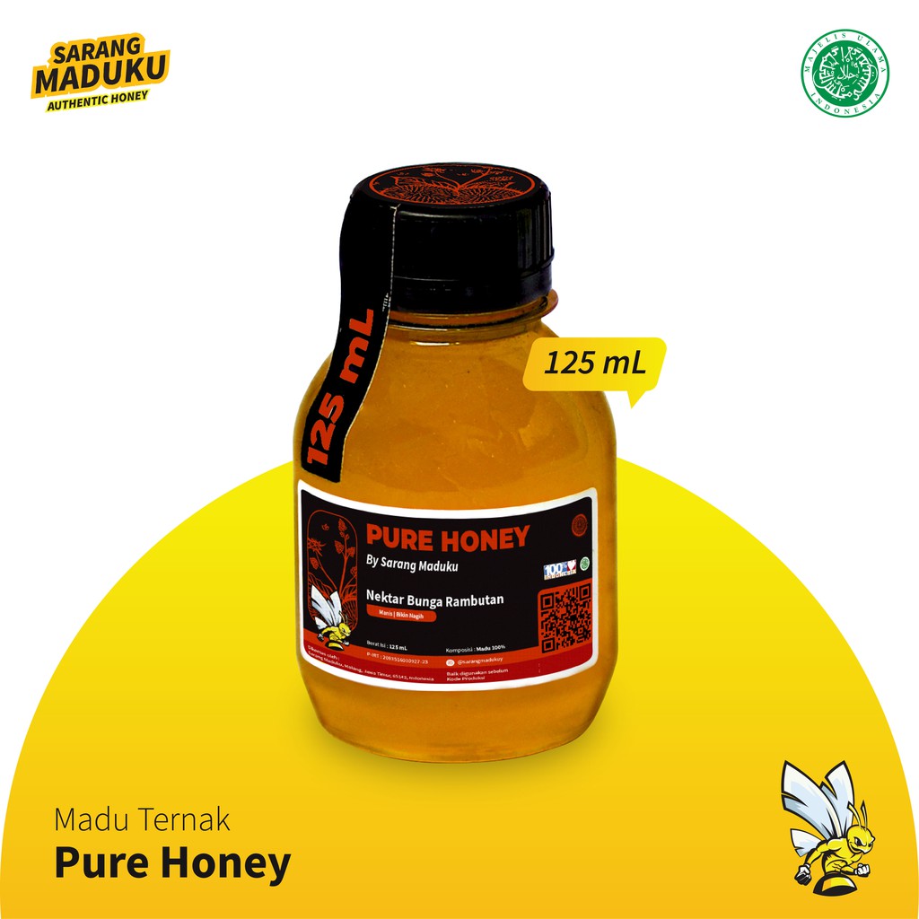 Jual Madu Murni Asli Nektar Bunga Raw Honey [125ml] | Shopee Indonesia