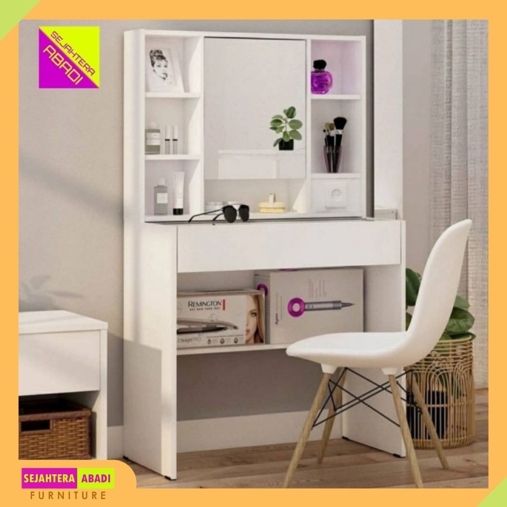 Jual meja rias, dressing table MEGAN 80 NEW plus stop kontak by ...