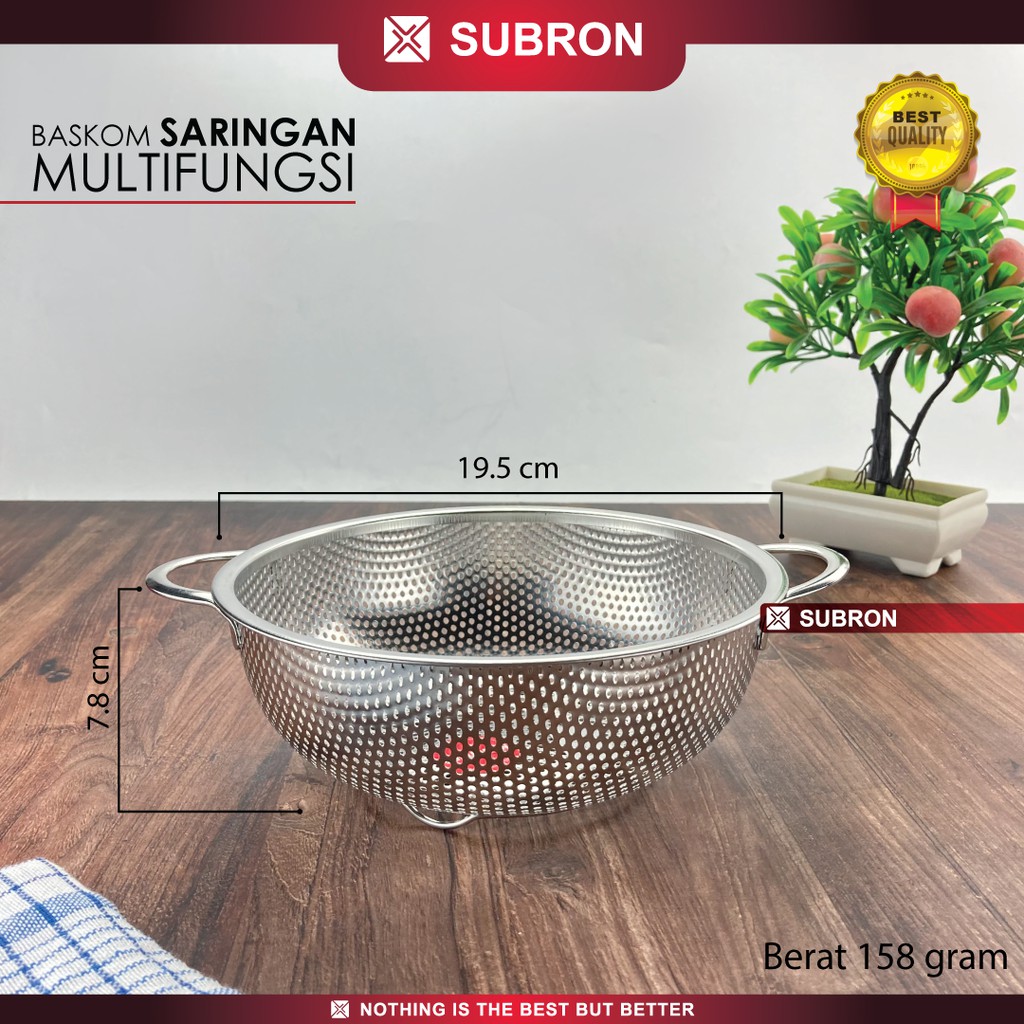 Jual SUBRON Saringan Multifungsi 16.5cm 19.5cm Baskom Lubang Cuci Buah ...