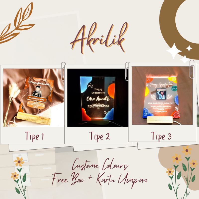 Jual Kado Akrilik Custom | Akrilik Aesthetic | Kado Ultah Kado Wisuda ...