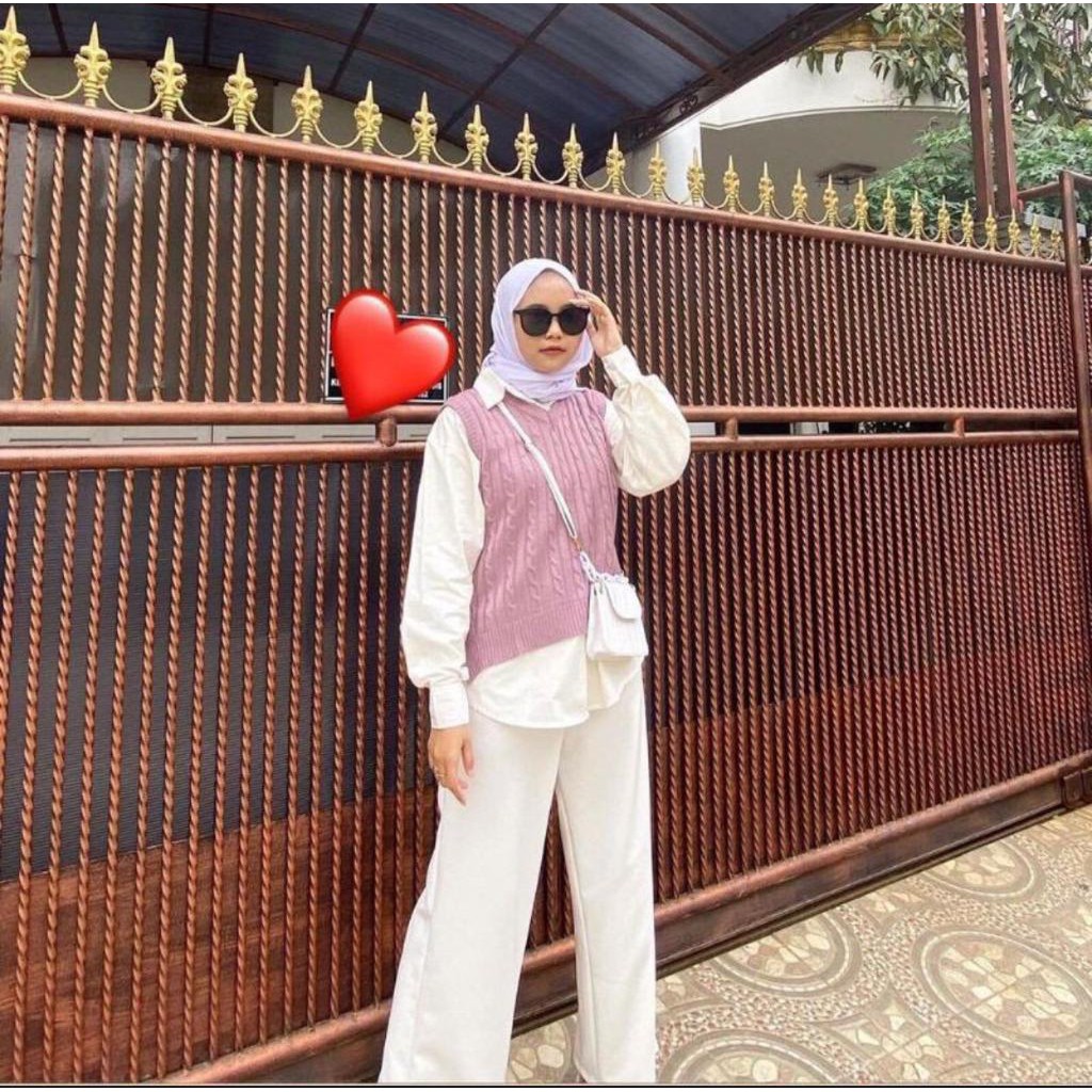 Jual ROMPI RAJUT CABLE / ROMPI RAJUT WANITA TEBAL / VEST ROMPI CABLE ...
