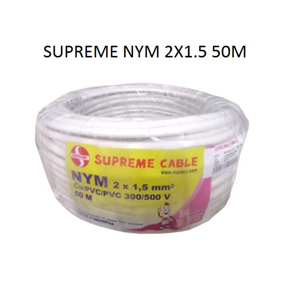 Jual SUPREME KABEL NYM 2X1,5 MM 50M - Kabel Listrik Supreme 2x1.5 mm ... Jual SUPREME KABEL NYM 2X1,5 MM 50M - Kabel Listrik Supreme 2x1.5 mm ...