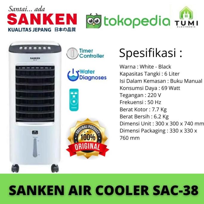 Jual Sanken Air Cooler Sac-38 / 6 Liter Pjjvkcc9Hf | Shopee Indonesia