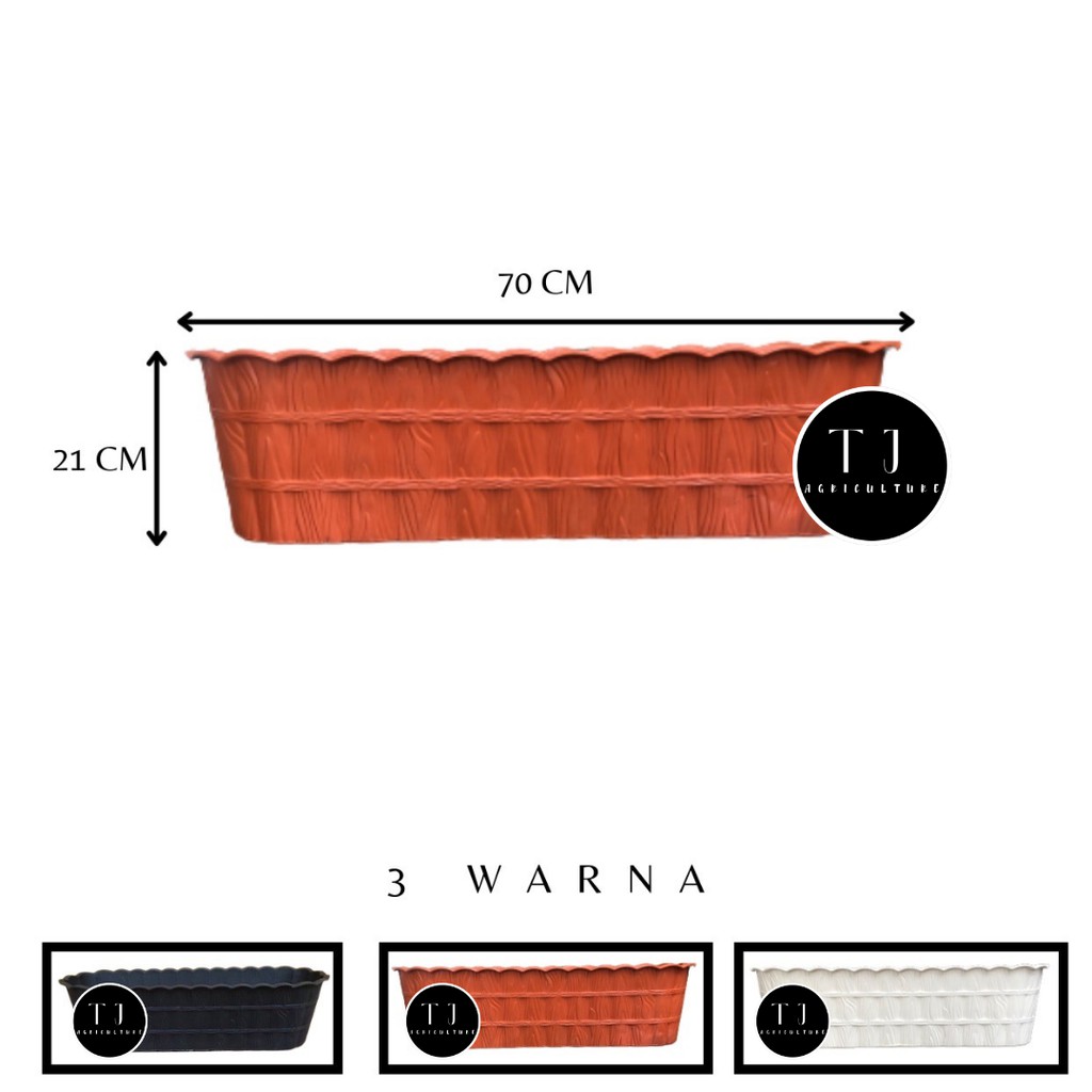 Jual Pot Kayu Panjang 70 Citra Jaya Plastik (CJP) | Pot Bunga Segi ...