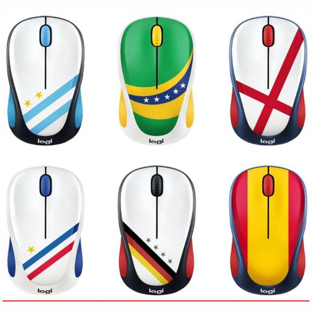Jual Logitech Nation Flag Collection Wireless Mouse - M238 - Blue ...