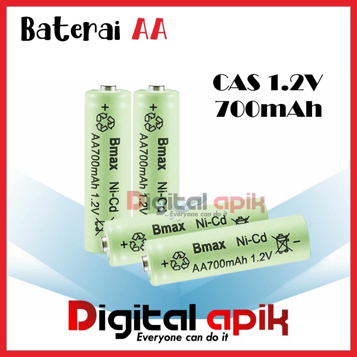 Jual Baterai AA Cas Jam A2 Battery Rechargeable A 2 Batu Batre 1.2V ...