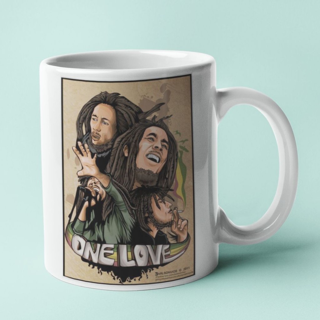 Jual Mug Gelas Keren Gambar Raja Rege Bob Marley Uye | Shopee Indonesia
