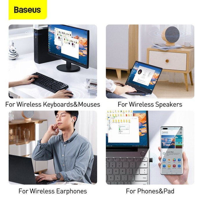 Jual Baseus Bluetooth Usb Dongle Adapter V4.0 Adaptor | Shopee Indonesia