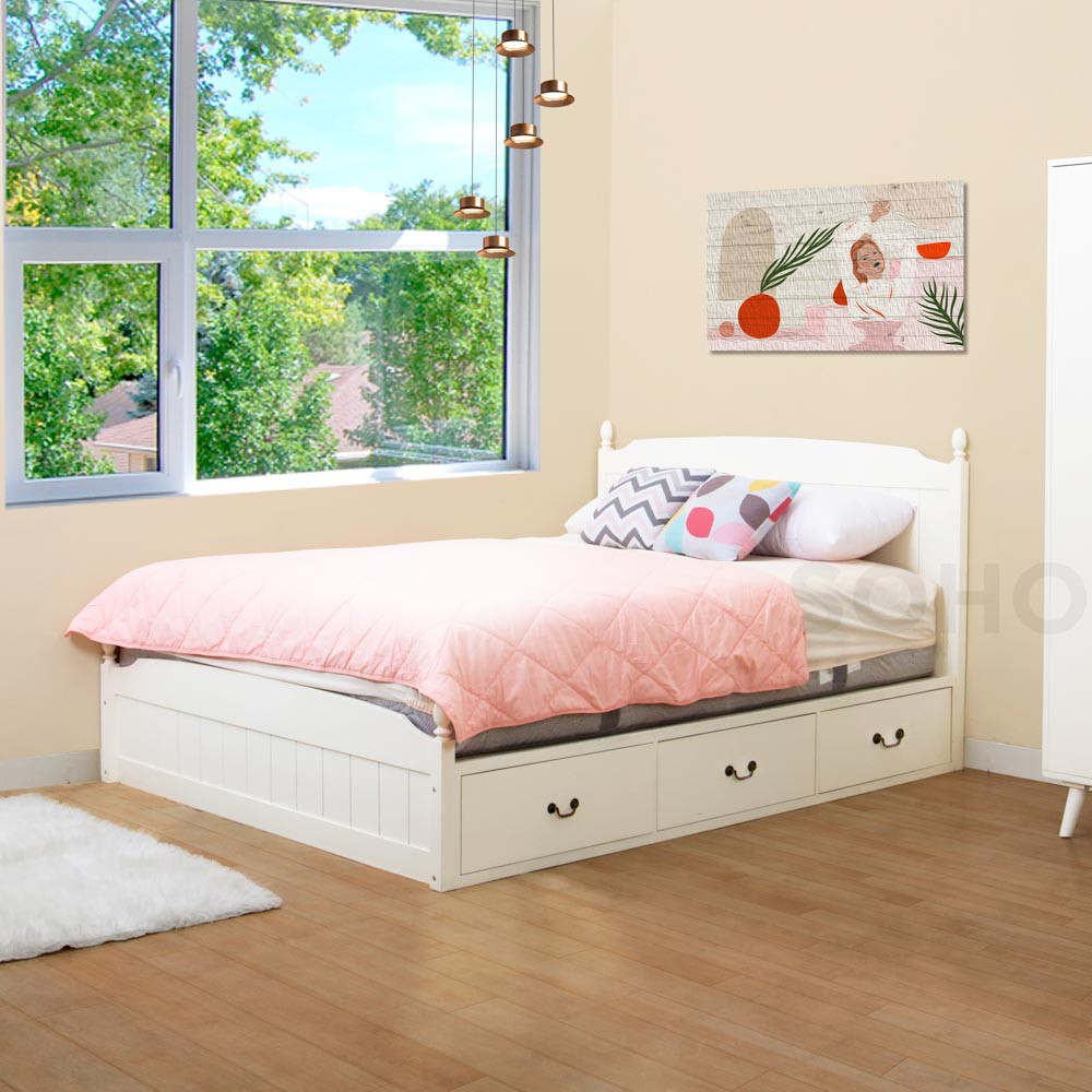 Jual SOHO.ID Ranjang Alyssa Bed 120 x 200 - Tempat Tidur Divan Laci ...