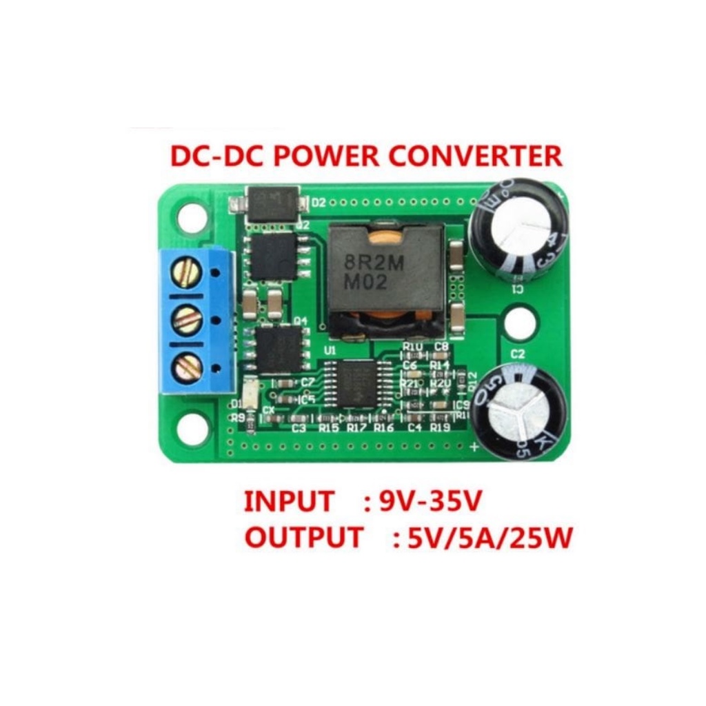 Jual DC-DC Step Down Buck Converter Power Supply Module 24V 12V 9V to 5V 5A | Shopee Indonesia
