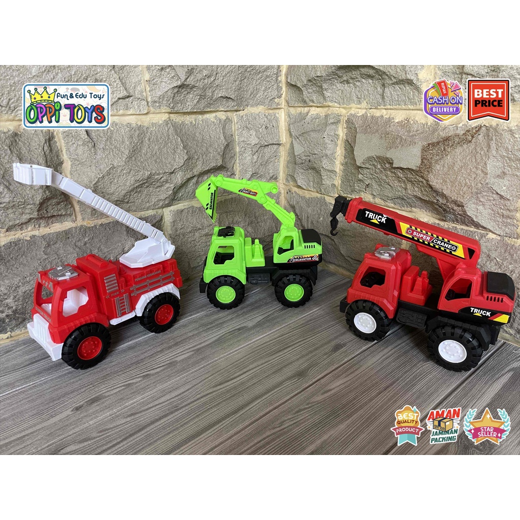 Jual [COD] Mainan Mobil Construction Excavator Beko - Mainan Crane ...