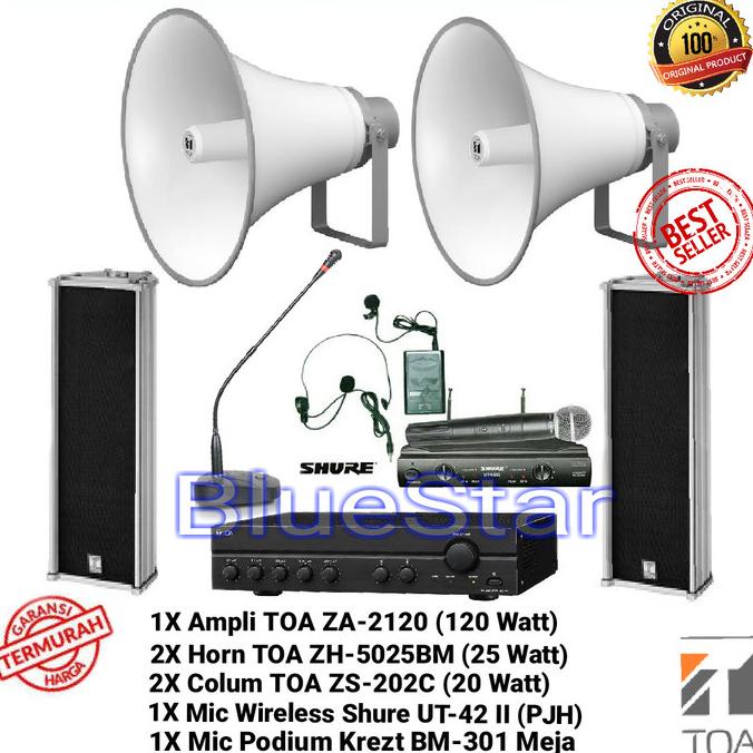 Jual Paket Soundsystem Masjid Toa Horn Zh 5025 Bm - Toa Zs 202 C | Shopee Indonesia