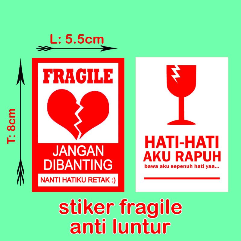 Jual Stiker Fragile 8x5.5cm /Stiker Jangan Dibanting / Stiker Fragile ...