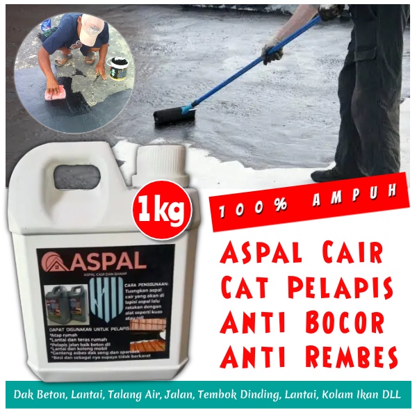 Jual Aspal Cair 1 kg Cat Waterproof Pelapis Anti Rembes Anti Bocor ...