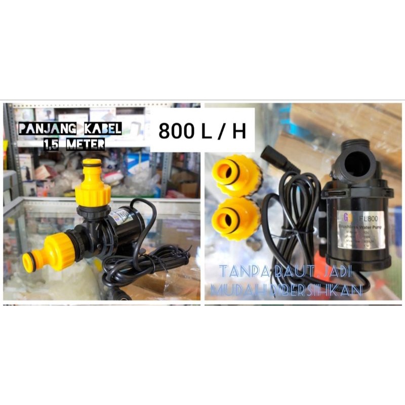 Jual POMPA AIR CELUP MINI FL800 POMPA DC 12V 800L/H | Shopee Indonesia