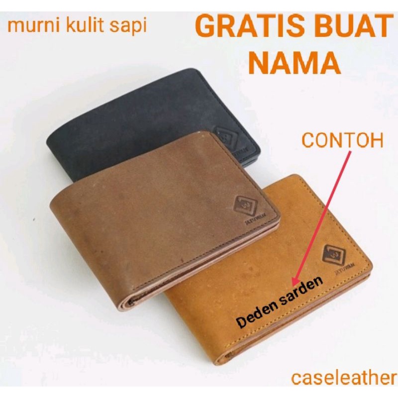 Jual Dompet Kulit Sapi Asli Vintage Crazy Horse Super Slim Desain ...
