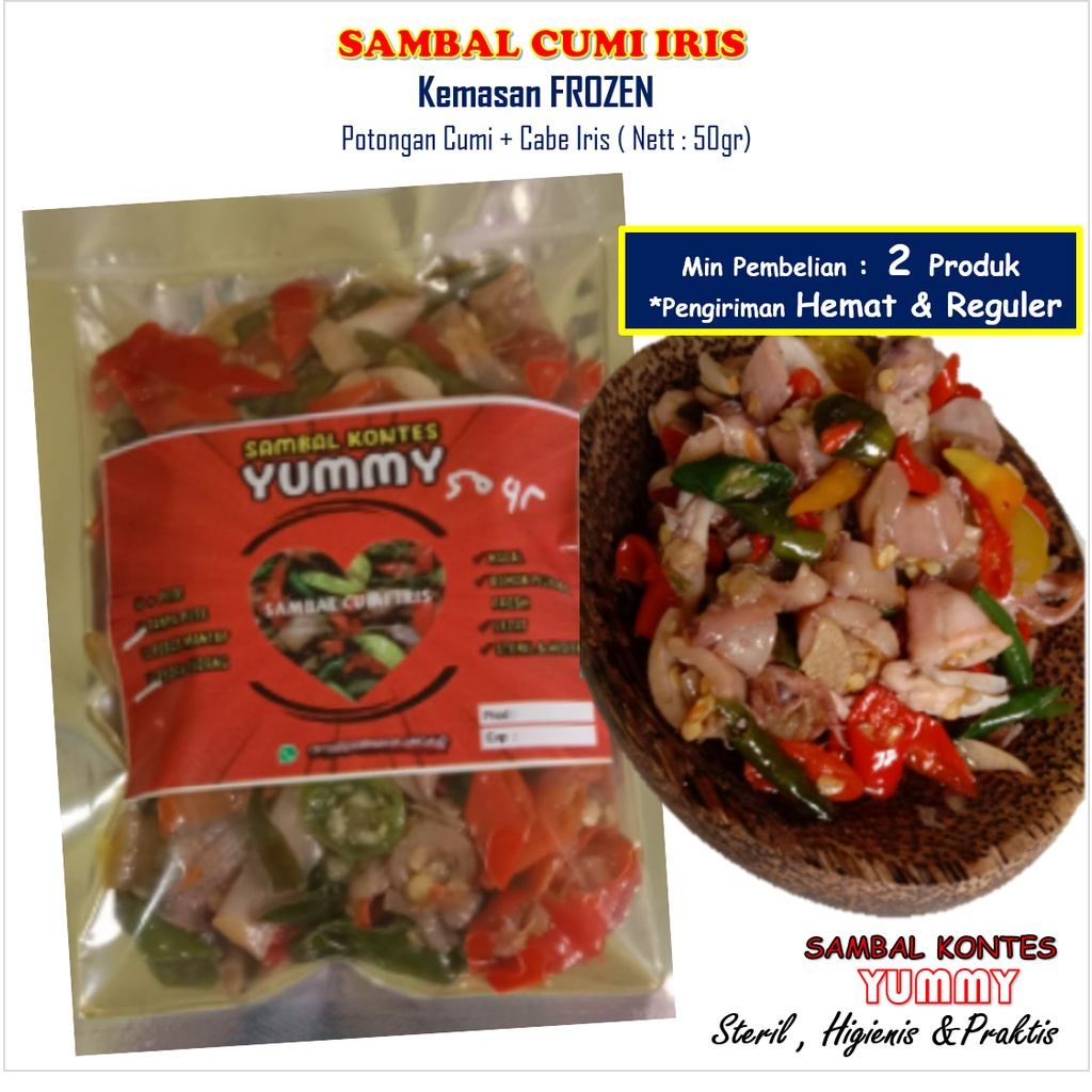 Jual Sambal Cumi iris 50 gr dalam Kemasan Frozen Enak dan Murah ...