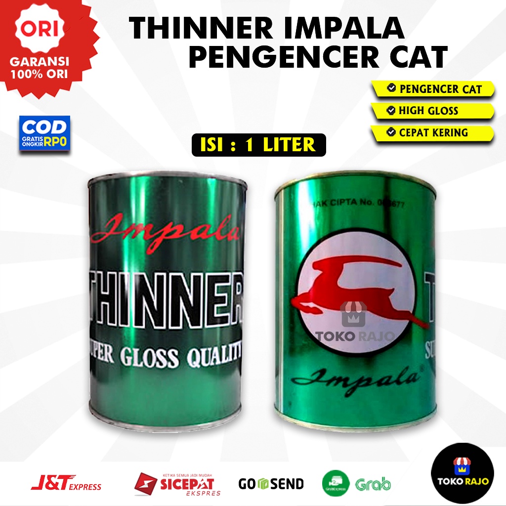 Jual THINNER THINER IMPALA PENGENCER CAT MINYAK BESI KAYU TINER IMPALA 1 LITER | Shopee Indonesia